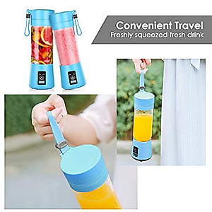 BALYWOOD Portable Blender, Personal Blender with USB Rechargeable Mini Fruit Juice Mixer, Personal Size Blender for Smoothies and Shakes Mini Juicer Cup Travel 380ML, Fruit Juice, Milk, S