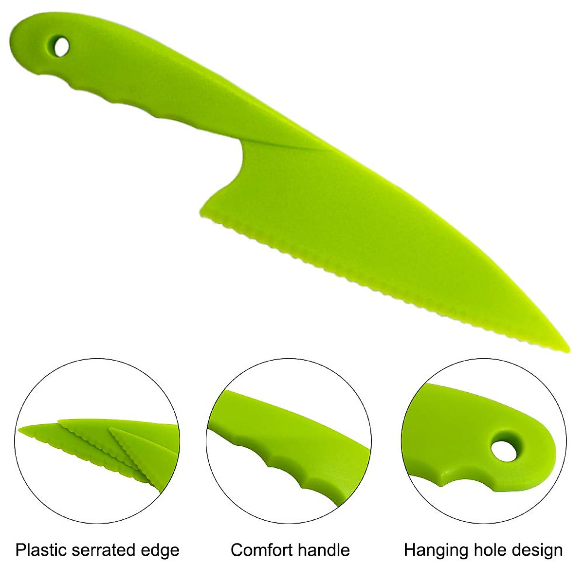 Sonku 10 Packs Kitchen Knife Set, Cooking Knives with Cutting Boards for Kids and Adults -Multi Colors