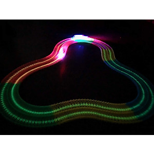 Mindscope Twister Tracks Radio Control Dual Lane Police Chase Glow in The Dark Track Set with 2 Cars and 2 Radio Controls RC