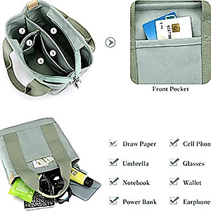 Large Capacity Multi Pocket Handbag, Ladies Fashion Canvas Tote, Canvas Bag With Zipper, Large Capacity Shoulder Bags (1PCS Black)