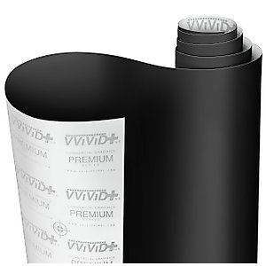 VViViD Black Matte 5 Foot x 6 Foot Car Wrap Vinyl Roll with Air Release 3Mil