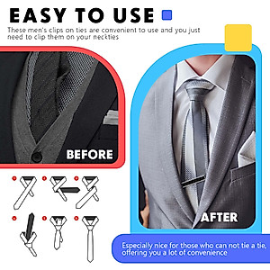Yinkin 20 Pcs Tie Clips for Men Classic Tie Bar Clip Set for Regular Tie Necktie Clip Necktie Wedding Business Clip Clip on Neck Tie Men's Tie Pinch Clip for Anniversary Office and Daily Life