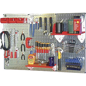 Wall Control Industrial Metal Pegboard - Galvanized Metal, Three 16in. x 32in. Panels, Model Number 35-P-3248GV