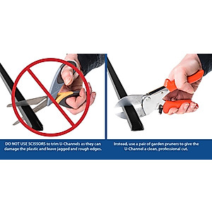 Outwater Plastics Clear 1/2" Rigid Vinyl Plastic U Channel C Channel 72 Inch Lengths (Pack of 18 Pieces, 108 feet Total)