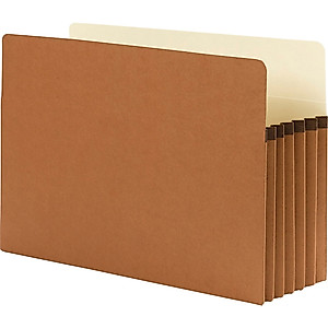 Smead File Pocket, Straight-Cut Tab, 5-1/4" Expansion, Legal Size, Redrope, 10 per Box (74234)