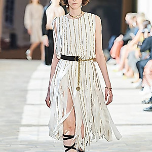 GELVTIC Leather Belts for Women Dresses Wide Waist Belts Women's Belt Self Tie Dress Belts (01-Black+Red)