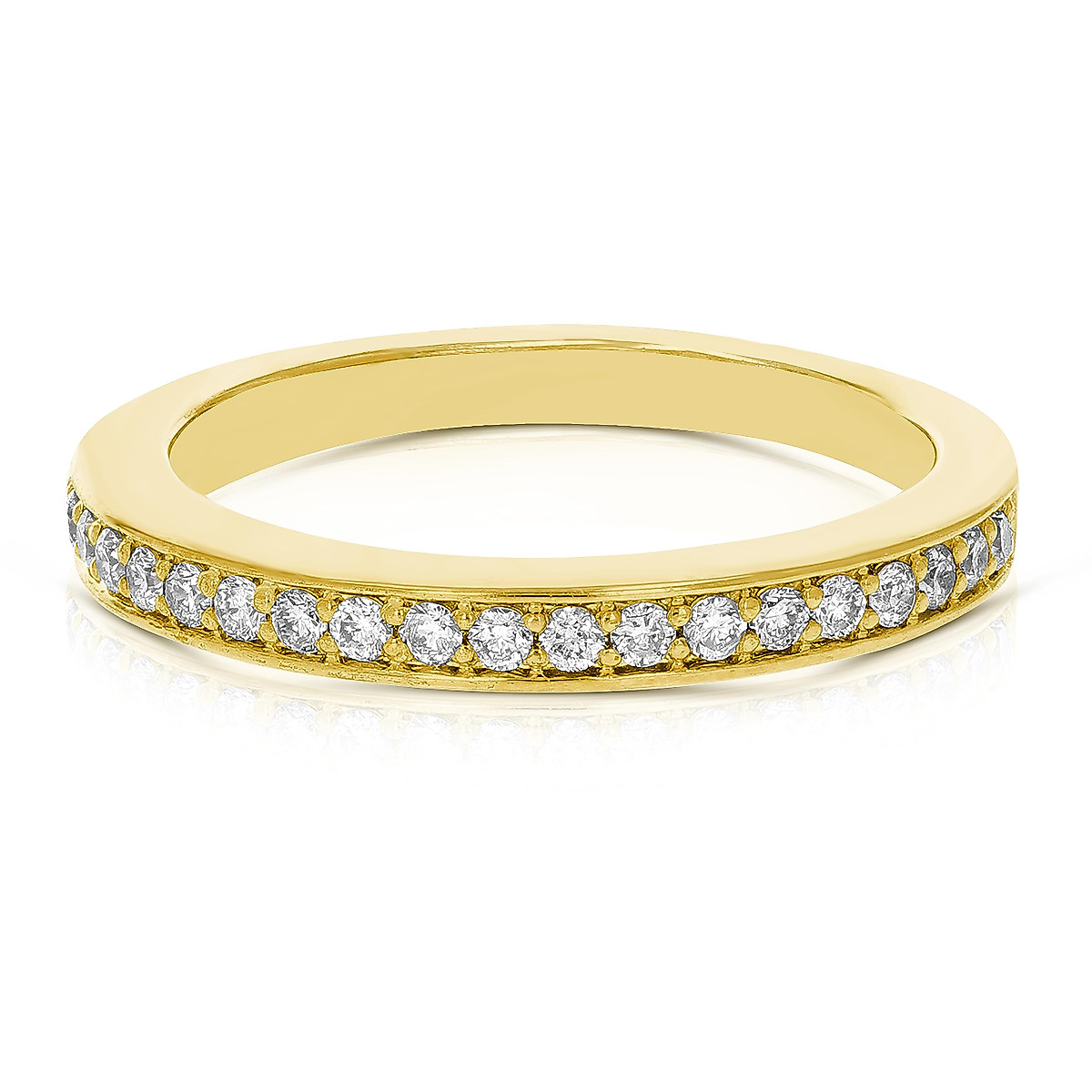 Vir Jewels 1/5 cttw Diamond Wedding Band in 10K Yellow Gold Size 5