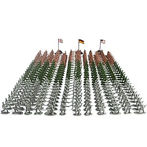 RAINBOW TOYFROG Army Men Action Figure Set - 300 pcs Toy Soldiers Military Playset - Classic Army Men Action Figures for Kids - Durable Army Toys for Imaginative Play ww2 Action Figures