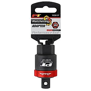 Performance Tool W38137 3/8-Inch Drive Ratcheting Adapter,Black