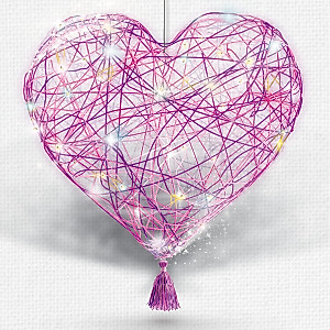 3D String Art Kit for Kids - Makes a Light-Up Heart Lantern - Multi-Colored LED Bulbs - Kid Gifts - Easter Crafts for Girls Ages 8-12 - DIY Arts & Craft Kits for 8, 9, 10, 11, 12 Year Old Girl