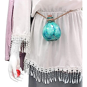 Cornucopia Round Glass Spherical Bottles, Potion Bottles" with Corks (2-Pack, 8-Ounce Capacity); Large Bottles for Costume Props, Decor & DIY Crafts