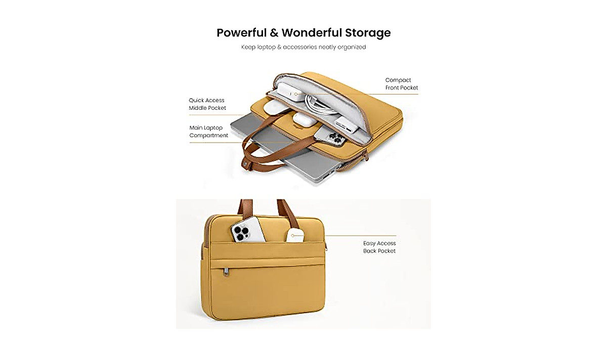 tomtoc Protective Laptop Shoulder Bag for 13-14" Devices