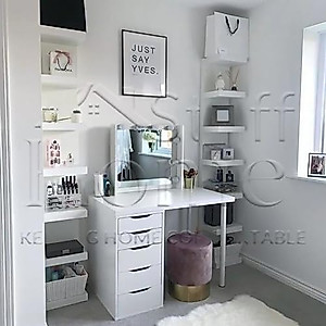 home stuff Wall Shelf Unit, 7 Tier Wall Shelves, Vertical Column Shelf Storage Home Decor Organizer Design Utility Lack Shelving, Design for Bedroom Living Room, 11 3/4x74 3/4, (White)