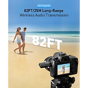 MENERESAS Mini Microphone, 3 in 1 Wireless Lavalier Microphones for iPhone, iPad, Camera and Android Devices, Noise Reduction Lapel Mic, Clip on Mic for Video Recording Vlog, YouTube, Interview