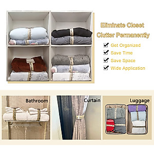 SMILIE Bed Sheet Organizer, Closet Storage Band Organizer, Elastic Bands for Tidying Bed Sheet, Closet Organizer Band with Jacquard & a Label, Each Order Contains 2 Bands, 23.62Lx1.57W