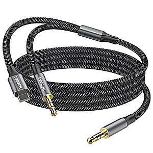 MOSWAG 2 in 1 3.5mm Aux Cable to 3.5mm Audio Aux Jack Cable 3.28FT/1M with USB C to AUX Cable Audio Auxiliary Input Adapter Male to Male AUX Cord for Headphones,Car,Home Stereos,Speaker