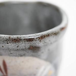 Kitano toujyudou Kutani Ware Jumping Rabbit Japanese Teacups Yunomi pair Set (7.7 fl oz, 6.7 fl oz) k6-661, 2 Count (Pack of 1)