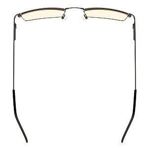 CessBlu Blue Light Filter Glasses Bendable Bridge Computer Eyeglasses Women Men Reading(Gunmetal)+0.75