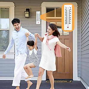 Dexspoeny Key Cabinet Outdoor, Key Lock Box, Thermometer Decorative Hide a Keys Lockbox for Outside Waterproof Dexspoeny Secret Hidden Storage Coins, Money and Hold House Spare Keys for Safe Storage