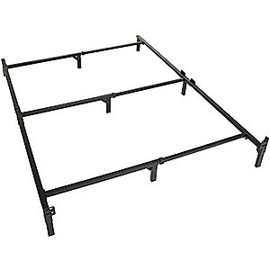 Amazon Basics Metal Bed Frame, 9-Leg Base for Box Spring and Mattress - Queen, 79.5 x 60-Inches, Tool-Free Easy Assembly