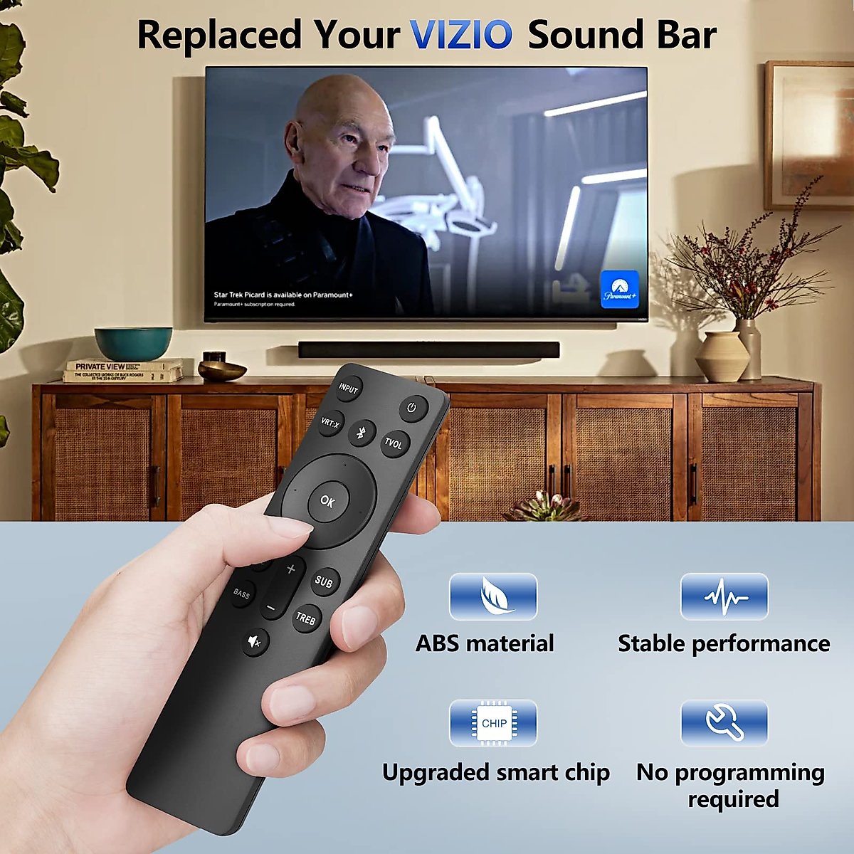 for VIZIO-Soundbar-Remote, Replacement for VIZIO 5.1/2.1 Home Theater Sound Bar，for VIZIO M/V/P Series Home Audio Sound System
