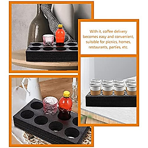 Cabilock 2pcs Pearl Cotton Cup Holder Drink Tray Disposable Coffee Tray to go Drink Holder Coffee Carrier Coffee Cup Rack Drink Carrier Fixture epe Pearl Cotton Foam Milk Tea