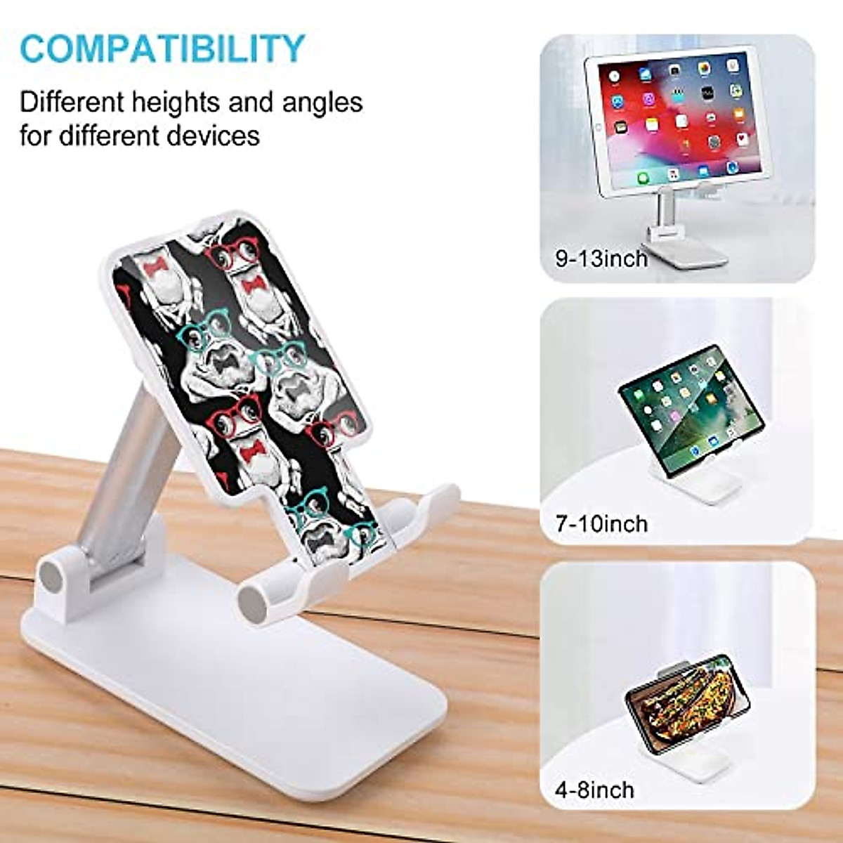 Funny Frogs Funny Foldable Desktop Cell Phone Holder Portable Adjustable Stand Desk Accessories