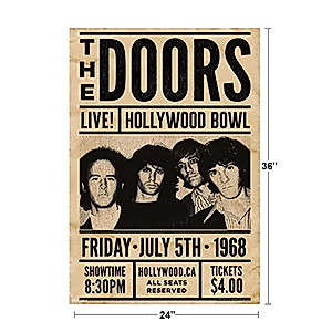Pyramid America The Doors Live at Hollywood Bowl Jim Morrison Classic Rock Music Band Retro Vintage Cool Wall Decor Art Print Poster 24x36