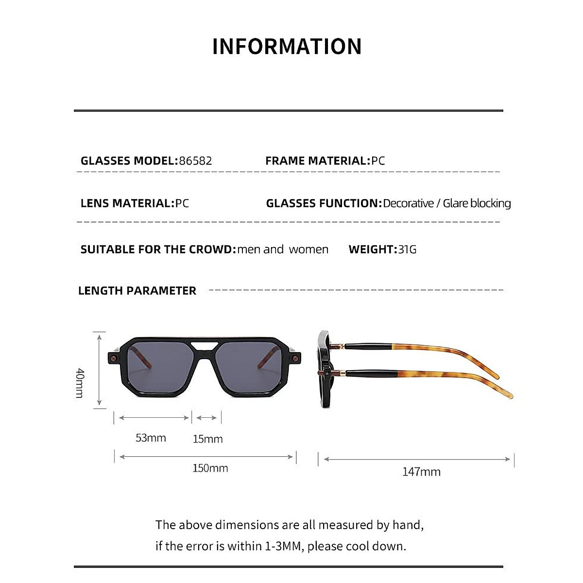 SunRay Polarized Premium Sunglasses for Men Women, Anti Glare, 100% UV Blocking, Durable Protection Sunglasses (black)