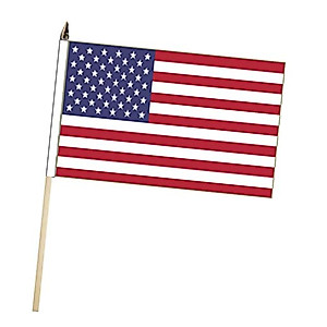 USA Stick Flags - One dozen stick flags - 12" x 18"