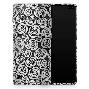 DesignSkinz Karamfila Silver & Pink Marble V9 Protective Vinyl Decal Wrap Skin Cover Compatible with The Samsung Galaxy S20 (Screen Trim & Back Glass Skin)
