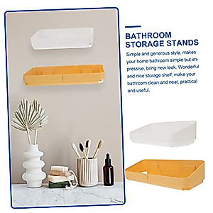 Healeved 2pcs Storage Rack White Plastic Hangers Utensil Hanger Storage Hangers Bathroom Storage Shelf Food Storage Organizer Wall Bathroom Storage Holder Kitchen Storage Rack Storage Racks