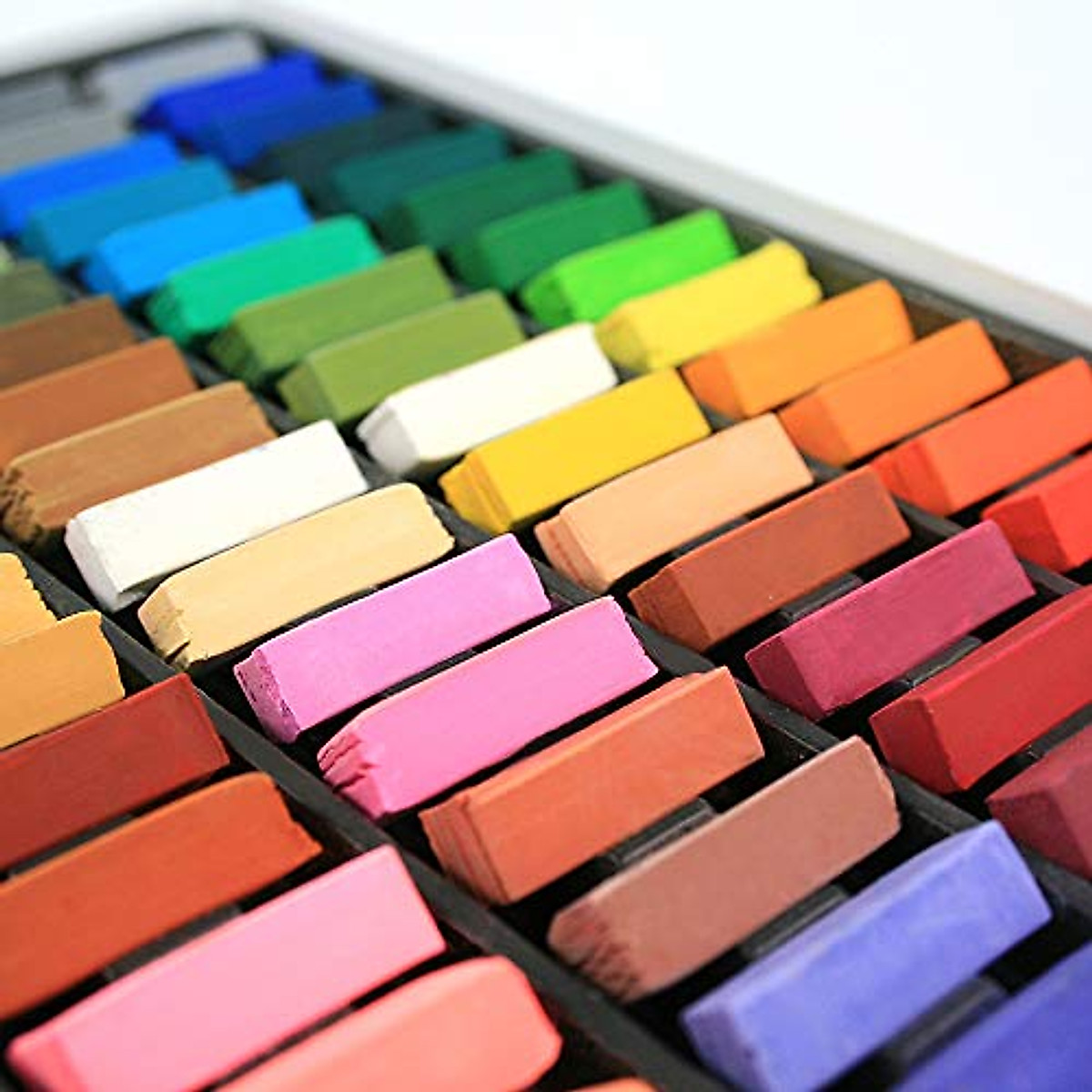 HA SHI Soft Chalk Pastels, 64 colors + 2pcs Non Toxic Art Supplies, Drawing Media for Artist Stick Pastel for Professional, Kids, Beauty Nail Art, Pan Chalk Pastel