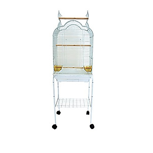 YML 5/8" Bar Spacing Small Parrot Cage, 18 x 14, White