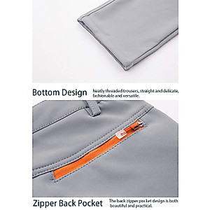 EKLENTSON Mens Hiking Pants Outdoor Fishing Snow Ski Warm Lightweight Work Pants Light Grey