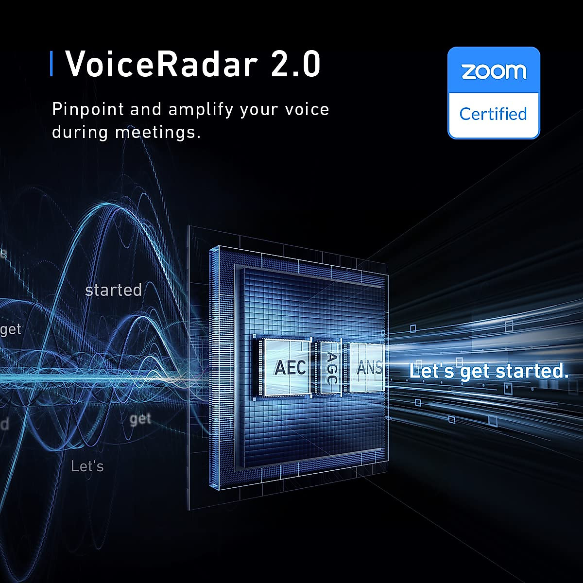 AnkerWork SR500 Conference Speaker and Microphone with Deep Learning, 8 Mics, 48 kHz, Connect 5 Speakerphones in Daisy Chain, AI Noise Cancellation, Premium Pickup in Conference Rooms Up to 45 People