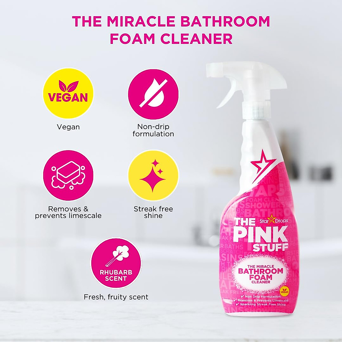 Stardrops - The Pink Stuff - Miracle Bathroom Foam Cleaner 750ml
