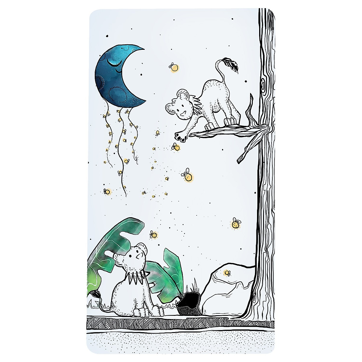 JumpOff Jo - Baby Bundle: Baby Crib Mattress Sheet & 24 Milestone Cards - Photoshoot Props, Soft Cotton Crib Sheets, Breathable, Fits Standard Crib, 28"x52", Liohearted