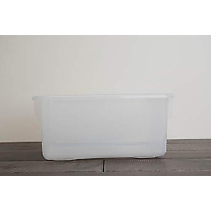 Angeles Clear Bin Storage, Small Plastic Bins, Cubby Trays, Classroom Organization for Daycare/Preschool, Toddler Book Shelf Organizer for Kids Toys - ANG7052O