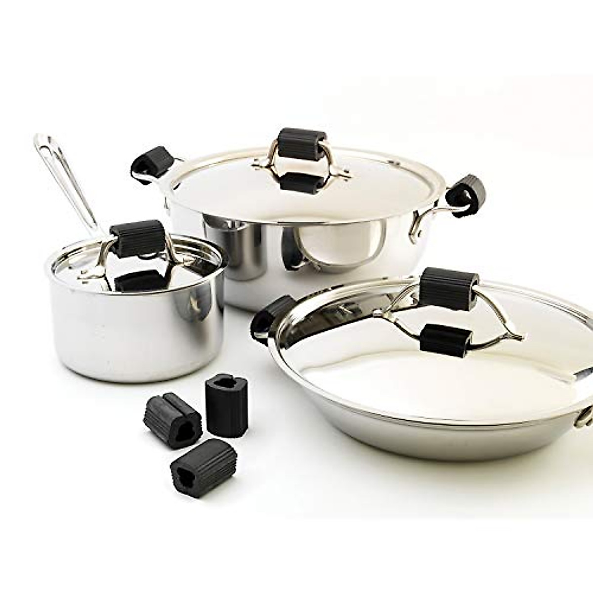 JAZ innovations Cool Touch Lid Handle Covers Other Kitchen Accessories, avarage, Black