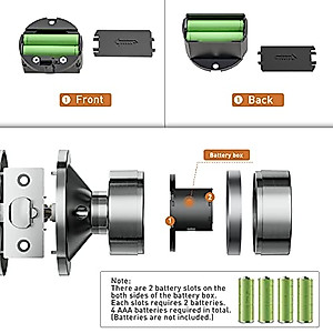 Signstek Keyless Entry Door Lock,Door Knob with Keypad，Smart Code Door Lock,Mute Mode,Passage Function, Easy to Install,Satin Nickel