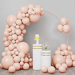 RUBFAC 96pcs Pastel Orange Balloons Different Sizes 18 12 10 5 Inches for Peach Balloon Garland Arch, Premium Orange Latex Balloons for Birthday Party Wedding Baby Shower Bridal Shower Decorations