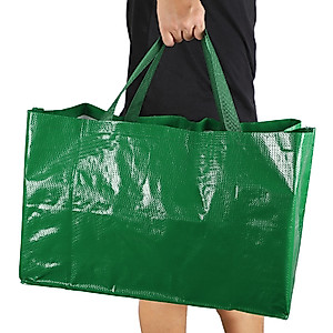 6 Pieces Extra Large Shopping Bags Reusable Grocery Bags Colorful Woven Grocery Totes with Handles Foldable Bags for Groceries Clothes Lightweight