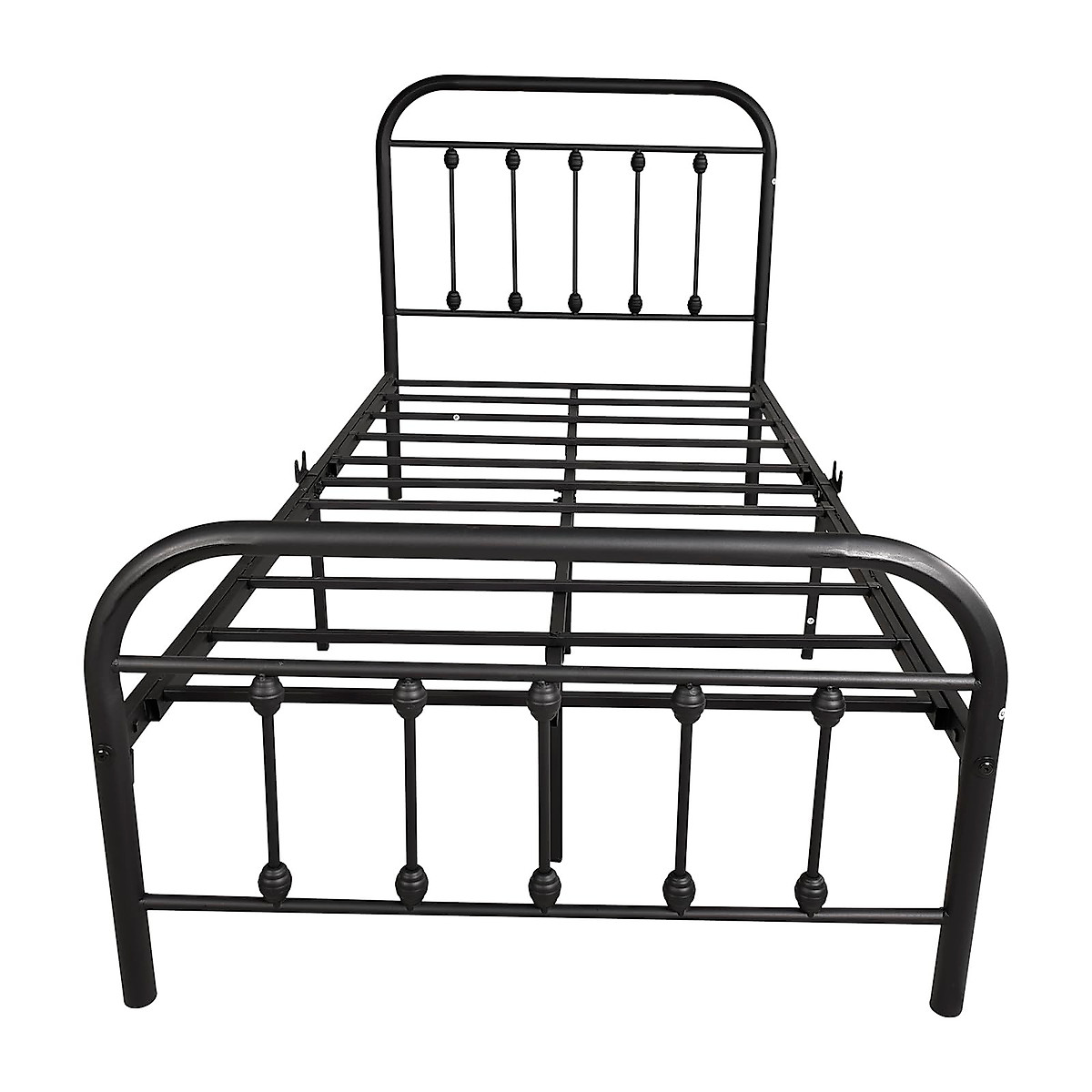 Metal Bed Frame, Twin Size Platform Bed Frame, Mattress Foundation with Headboard ＆ Footboard, Steel Slat Support/No Box Spring Needed (Twin)