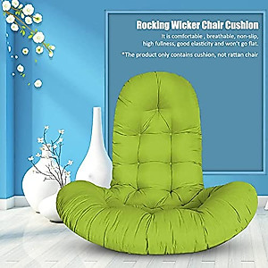 NEVAY Egg Chair Cushion Replacement, Cushions Hammock Chair Cushions Thick Nest Back Pillow for Outdoor Patio Garden Swing Chair Cushion Seat Pads(Color: Green)