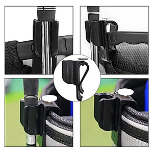 Jteyult 20Pcs Golf Club Storage Clip Plastic Golf Putter Clip Organizer Ball Clubs Golf Accessories for Golfers Black
