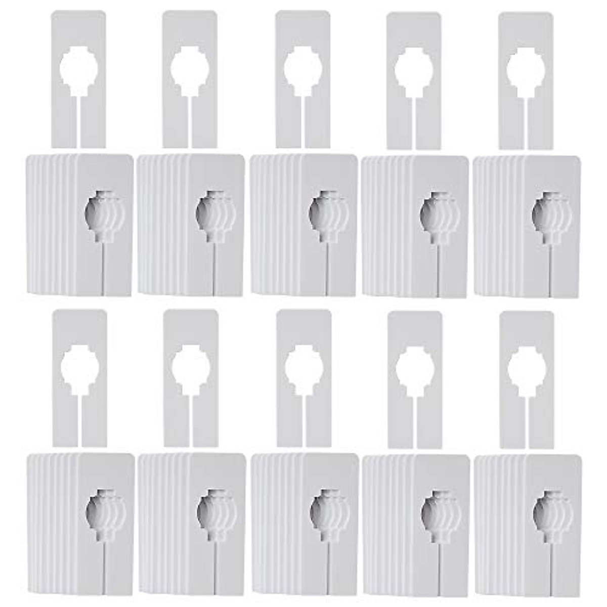 NAHANCO QSDWBLANK100, White Rectangular Clothing Size Dividers, Blank, Kit of 100