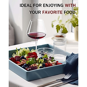 JBHO Polishing Cloth, Wine Glasses Polishing Cloths and Hand Blown Italian Style Crystal Burgundy Wine Glasses