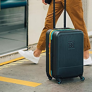 Sherpani Meridian, 22 Inch Expandable Hardshell Carry-On, Lightweight 22" Rolling Hardside Travel Luggage for Women, Stylish & Durable Suitcase (Chromatic)