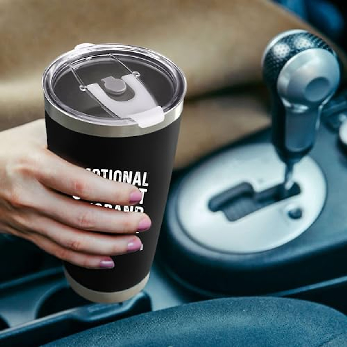 liabiliies Emotional Support Husband Do Not Pet Tumbler Coffee Tumblers 20 oz Tumbler with Lid and Straw Insulated Tumblers Stainless Steel Tumbler
